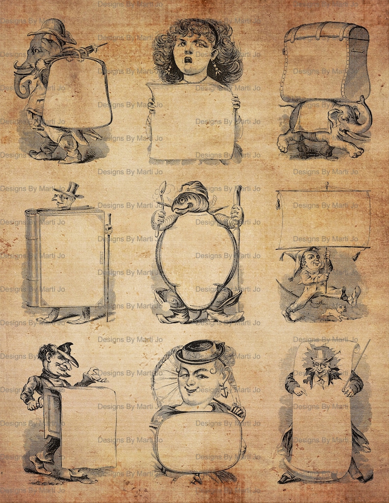 Vintage Advertising Cuts Overlays 10 Vintage Transparent - Etsy