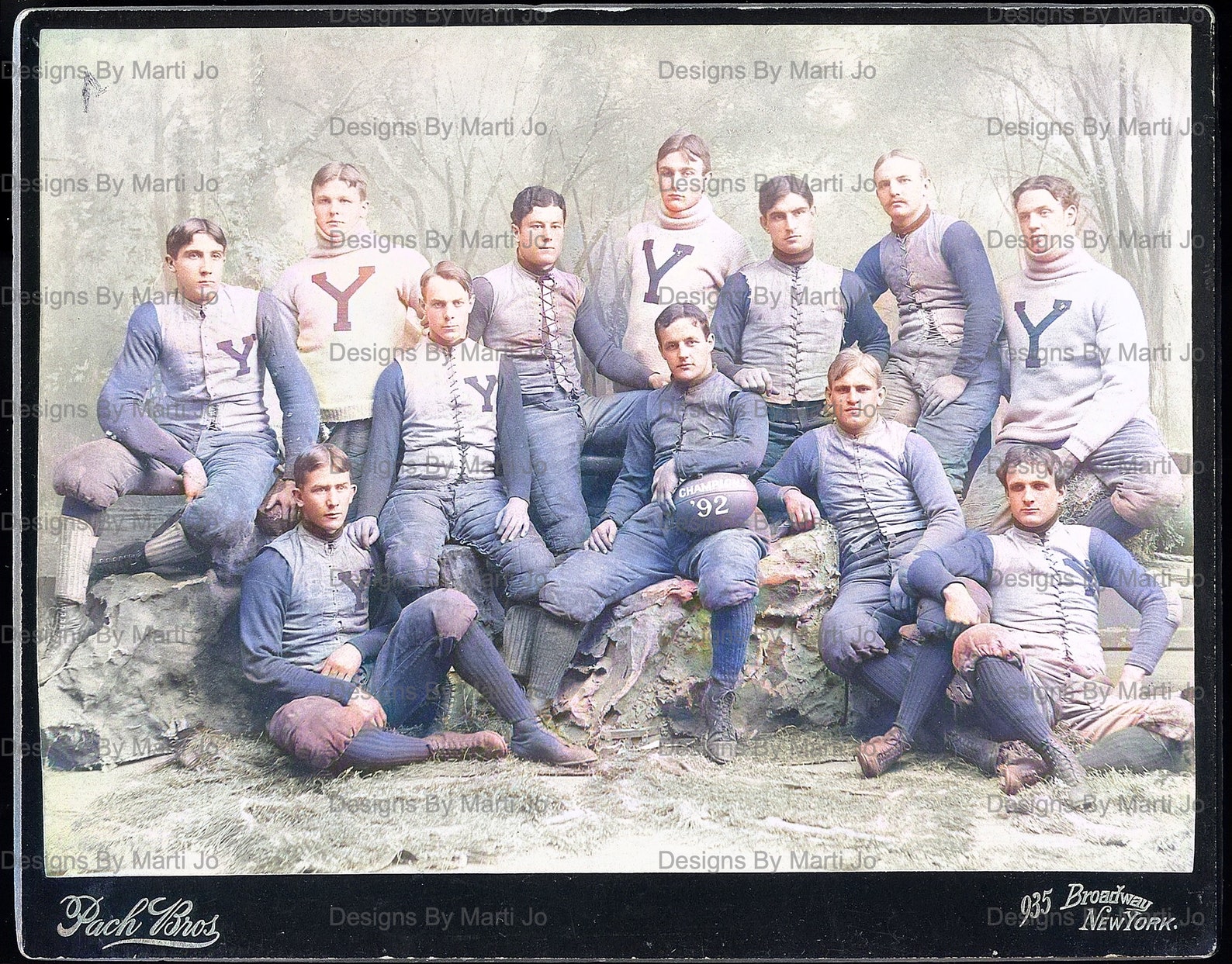 Colorized Vintage Football Team Photos 15 Printable Vintage - Etsy