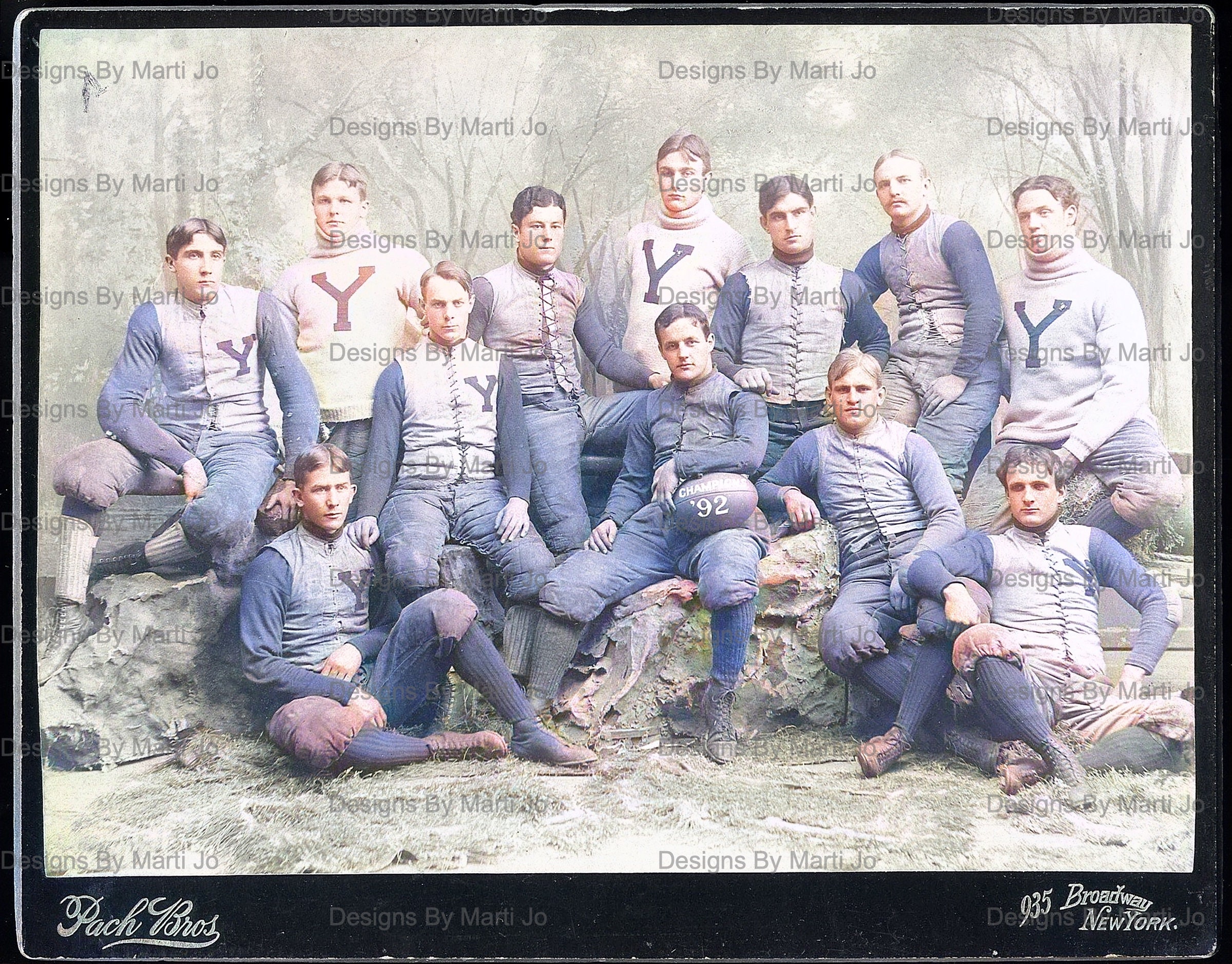 Colorized Vintage Football Team Photos 15 Printable Vintage - Etsy