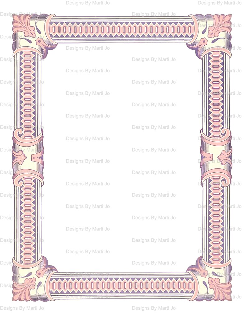Rare Colored Vintage Digital Frames and Borders 20 Vintage - Etsy