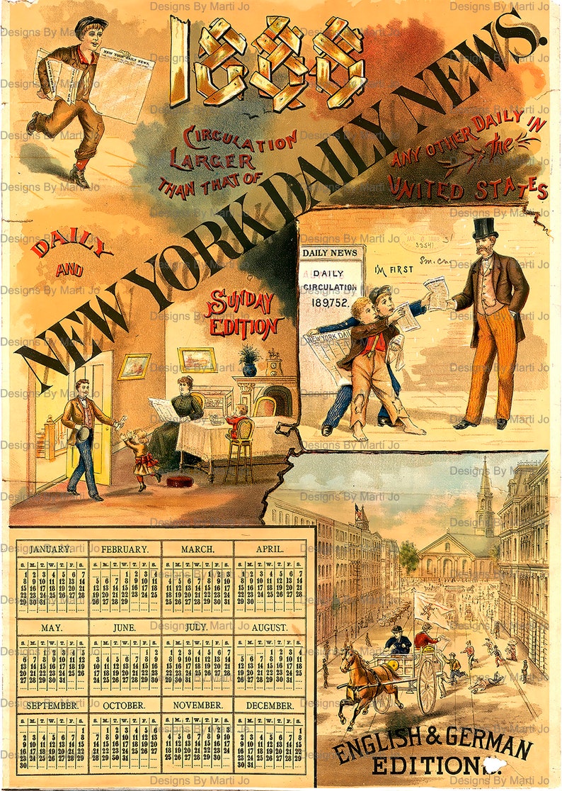 Colorful Set of 38 Vintage Calendars Printable Antique - Etsy