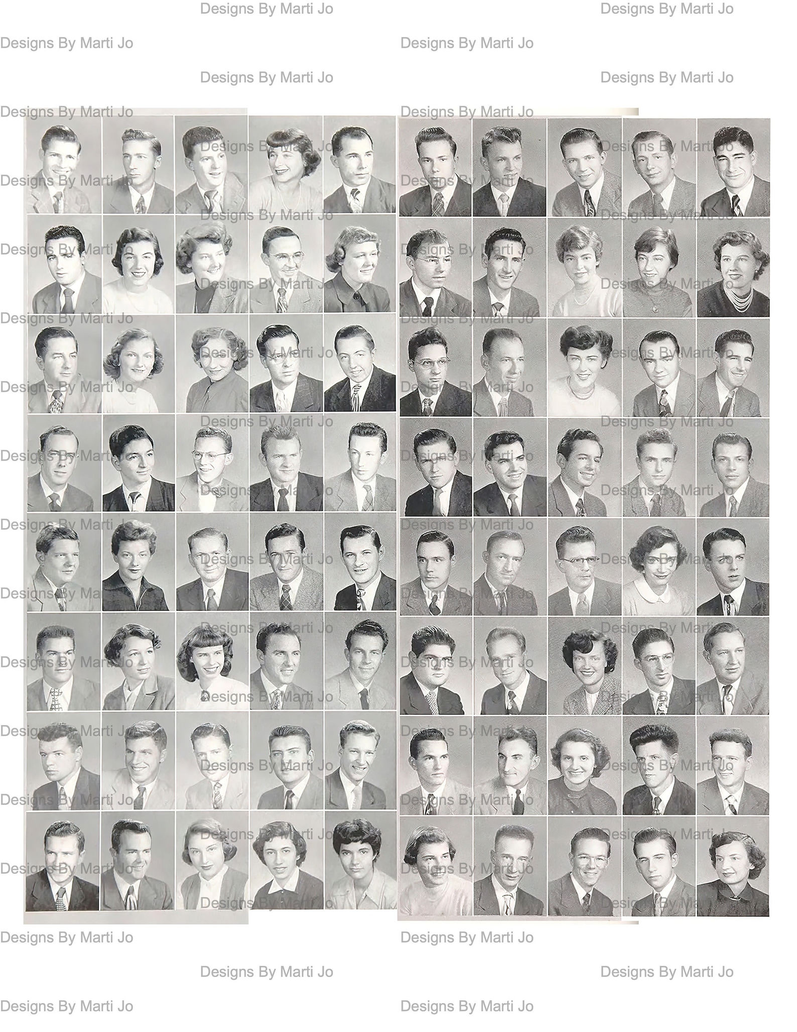 Vintage 1950s College Yearbook Photos | 8 JPG Files | 8.5 X 11 Inches ...