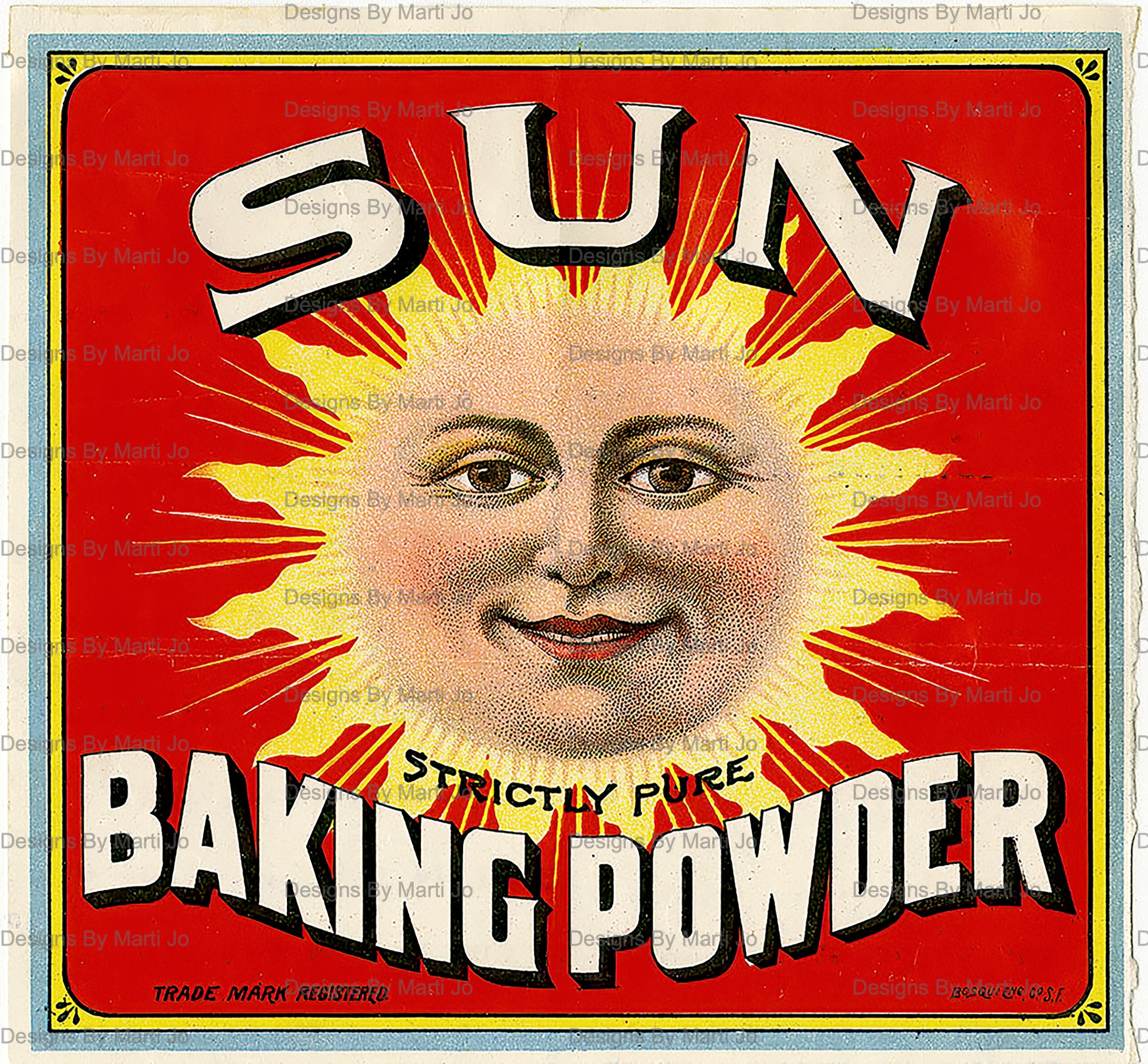 Vintage Baking Powder and Yeast Labels Set 2 | 35 Digital Retro Food ...