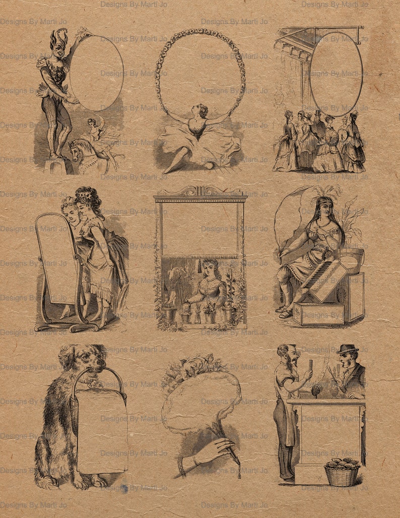 Vintage Advertising Cuts Overlays 10 Vintage Transparent - Etsy