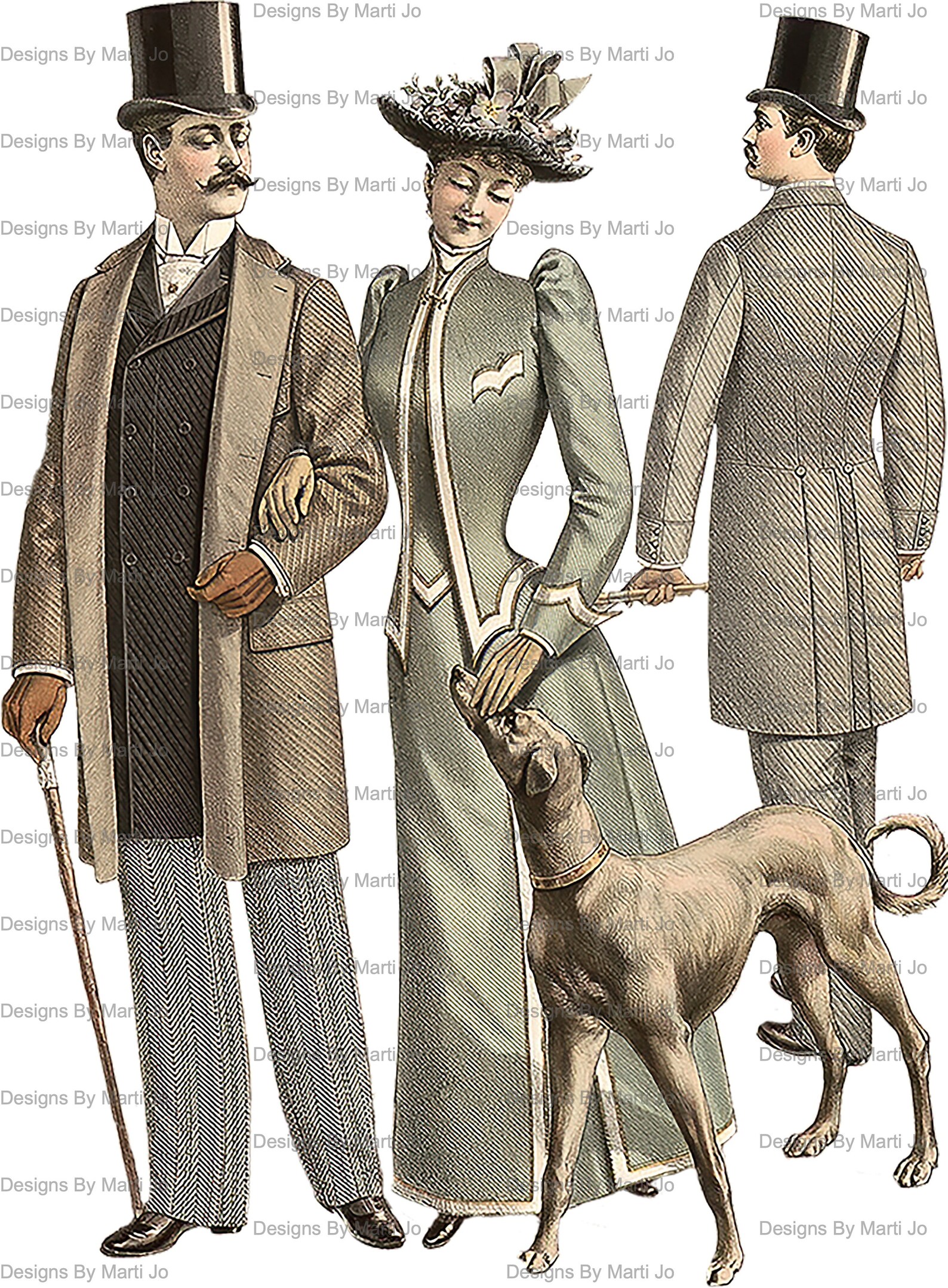 Vintage Fussy Cut 1891 Men and Women Fashion PNG Images | 22 Vintage ...