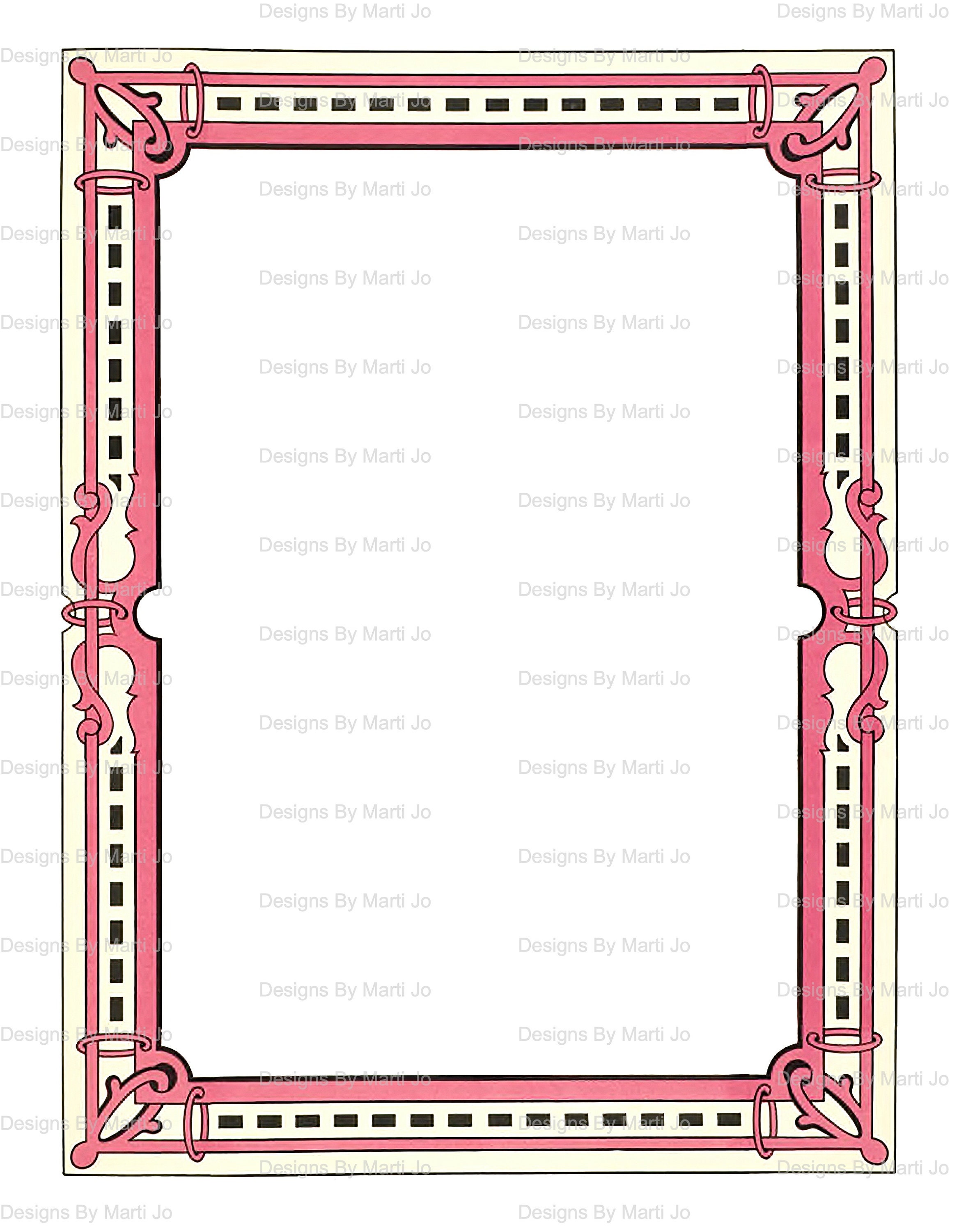 Rare Colored Vintage Digital Frames and Borders 20 Vintage - Etsy