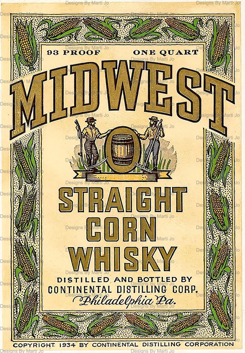 Vintage Whiskey Labels Set 3 | 50 Digital Old Whiskey Labels | BONUS ...