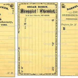Vintage Pharmacy Prescription Labels | Printable Vintage Apothecary ...