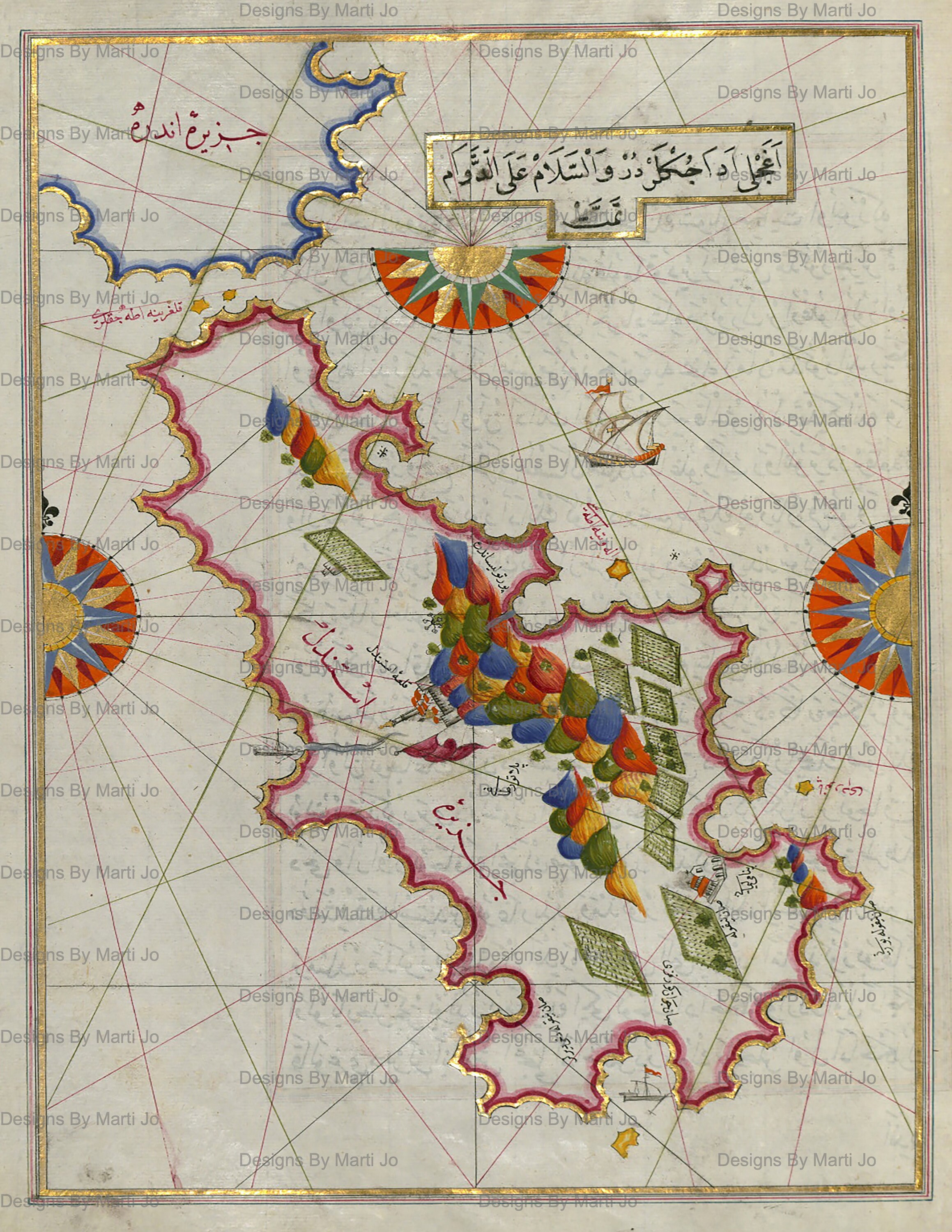 Vintage Hand Drawn Colored Maps 20 Printable Antique Map JPG - Etsy