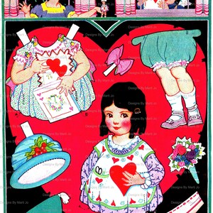 Colorful Vintage Paper Dolls | 17 Sheets of Printable Paper Doll JPG ...