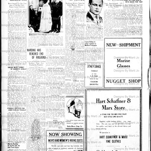 Vintage Newspaper Ads PNG Overlays | 10 Vintage Collage Classified ...