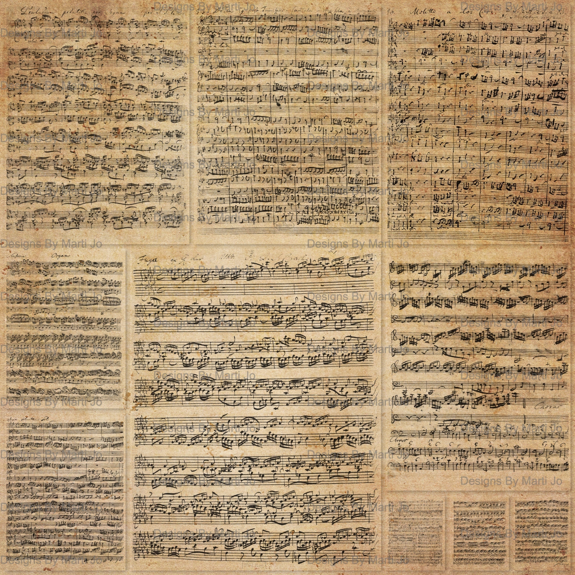 Original Bach Sheet Music Bach BWV 1001 Adagio Manuscript" Art Board
