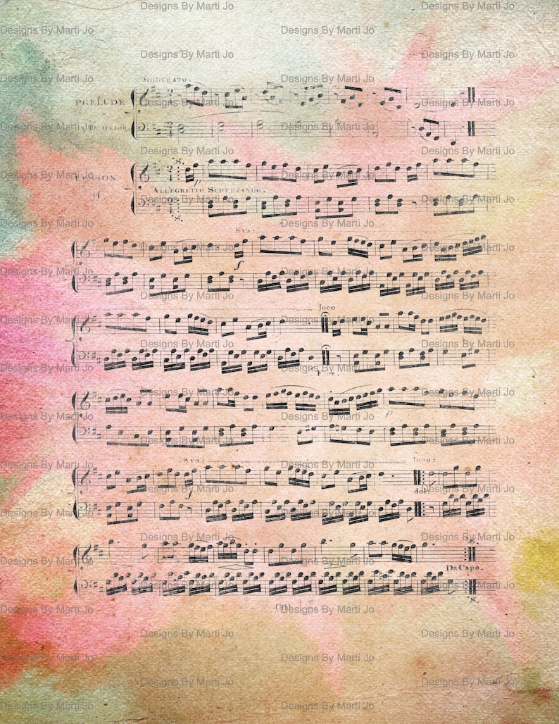 Old Sheet Music Overlays Set 1 10 Vintage Transparent - Etsy