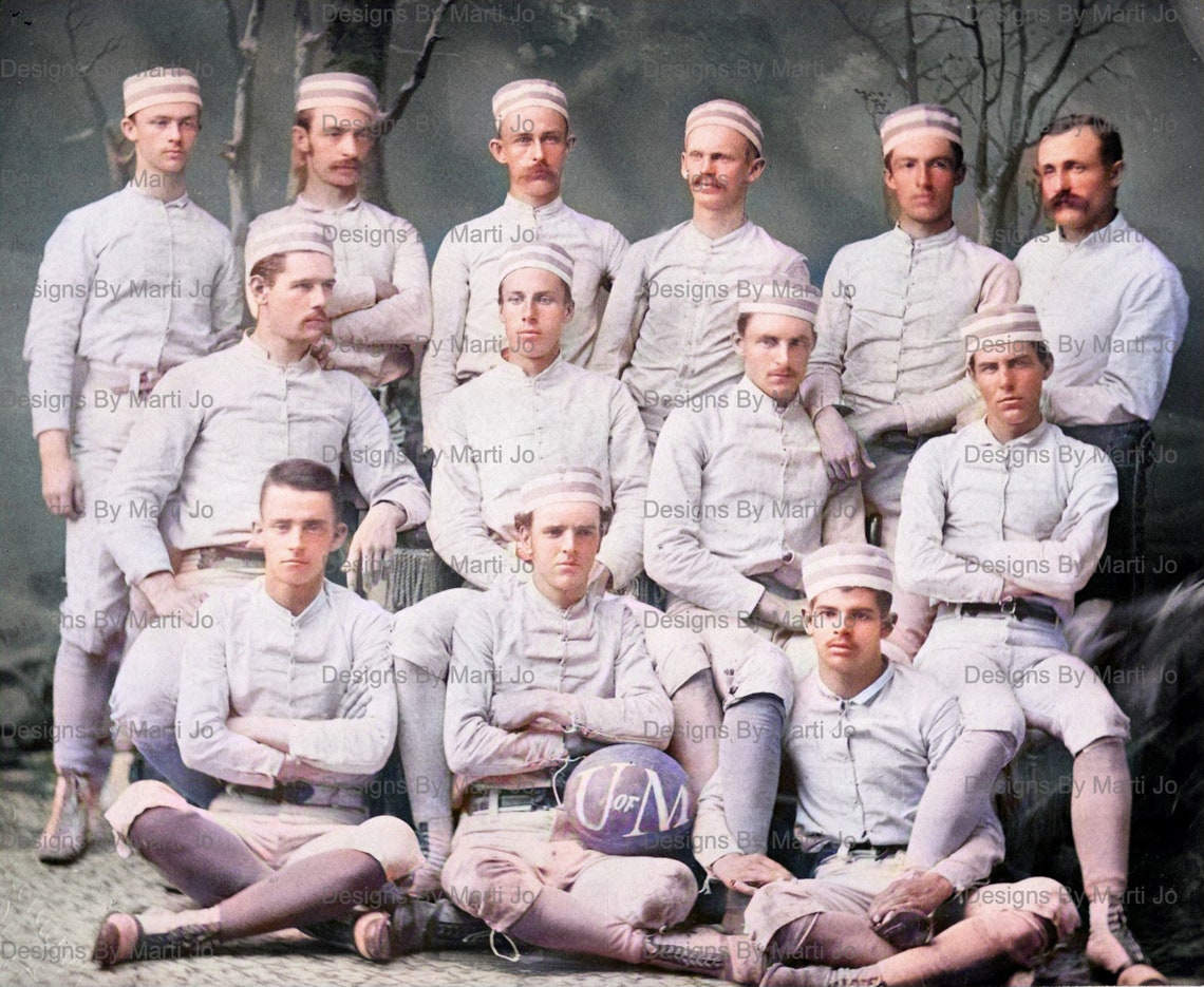 Colorized Vintage Football Team Photos | 15 Printable Vintage Sports ...
