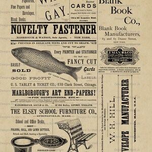 Vintage Ads Overlays | 15 Vintage Stationary Advertisements Transparent ...