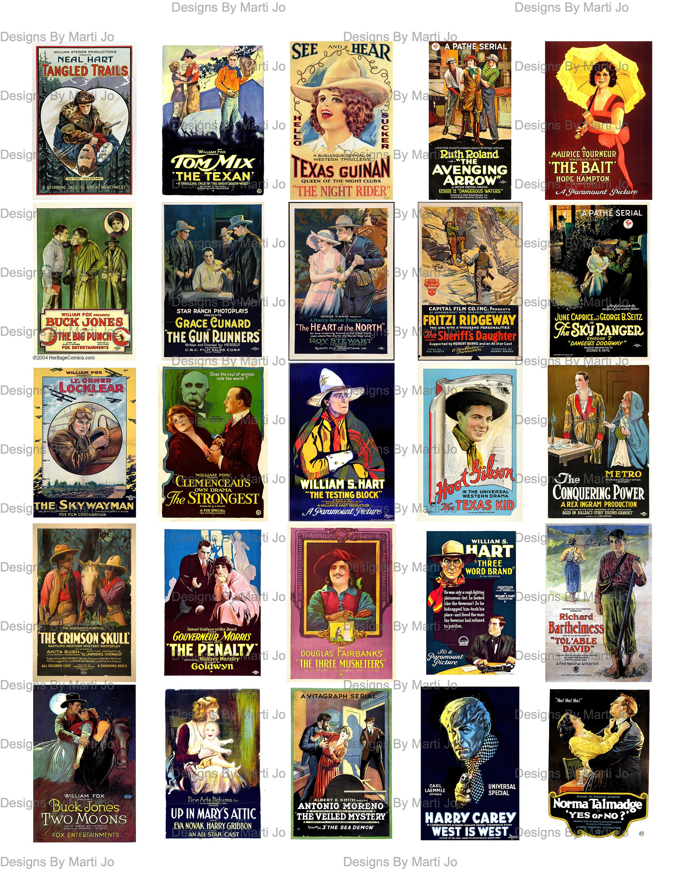Vintage Movie Posters Set 2 100 Individual Antique Lobby - Etsy