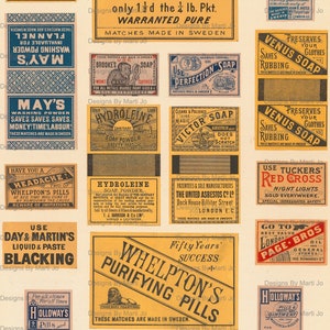 Vintage Match Box Covers | 15 Miscellaneous Antique Match Box Jpgs | 8 ...