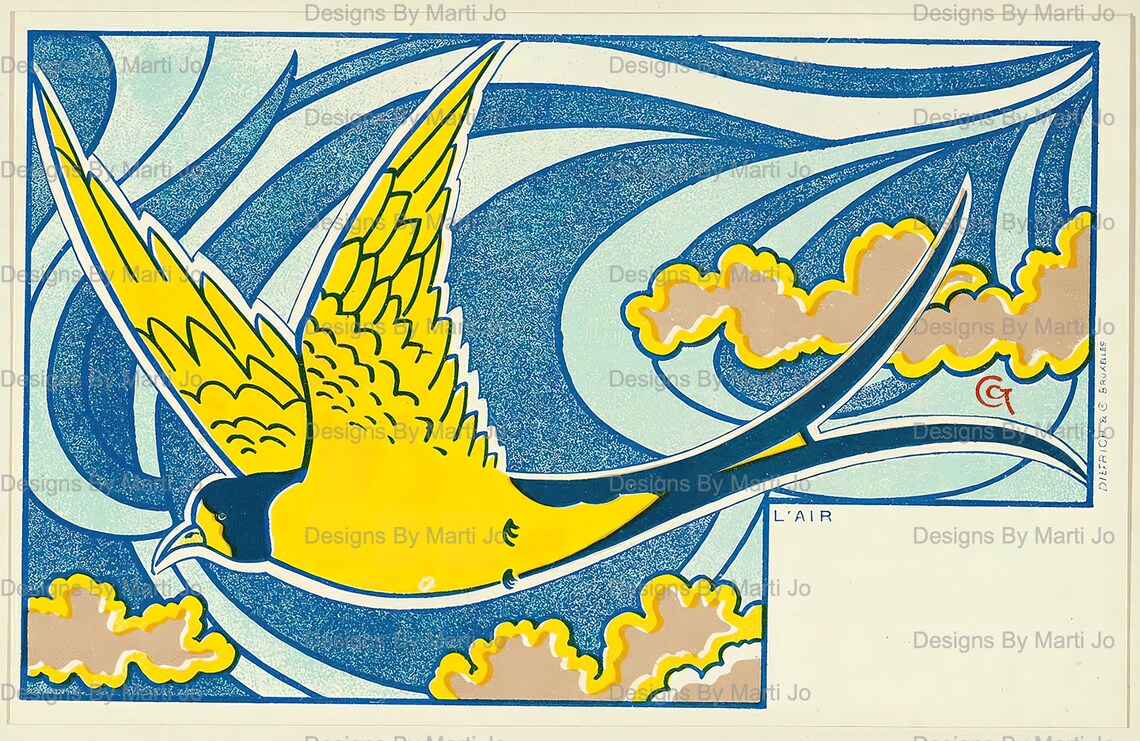 Vintage French Postcards 18 Printable Antique Artistic | Etsy