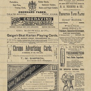 Vintage Ads Overlays | 15 Vintage Stationary Advertisements Transparent ...