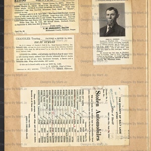 30 Police Crime Report Scrapbook Jpgs | 1919 Criminology Journal Paper ...