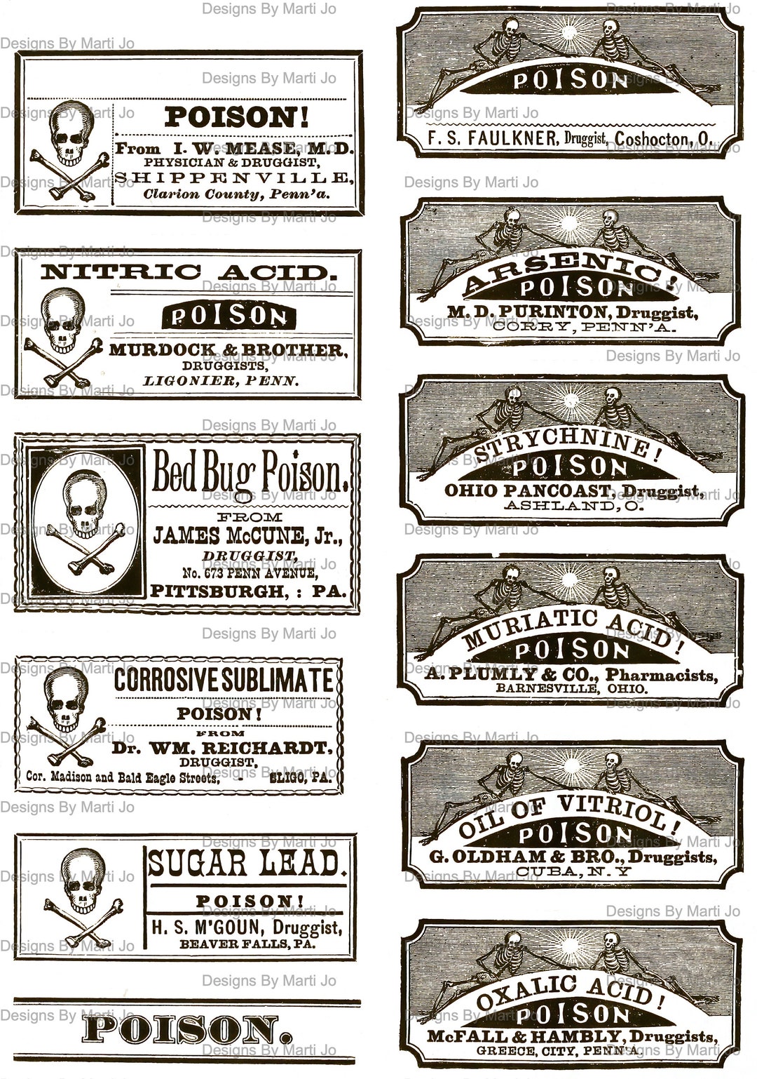 Old Pharmacy Labels Clipart | Printable Vintage Apothecary Labels ...