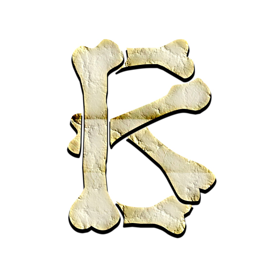 Bone Letters PNG Clipart Printable Bone Alphabet Instant | Etsy