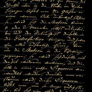 Old Handwriting Gold Overlays Set 1 | 5 Vintage Transparent Background ...