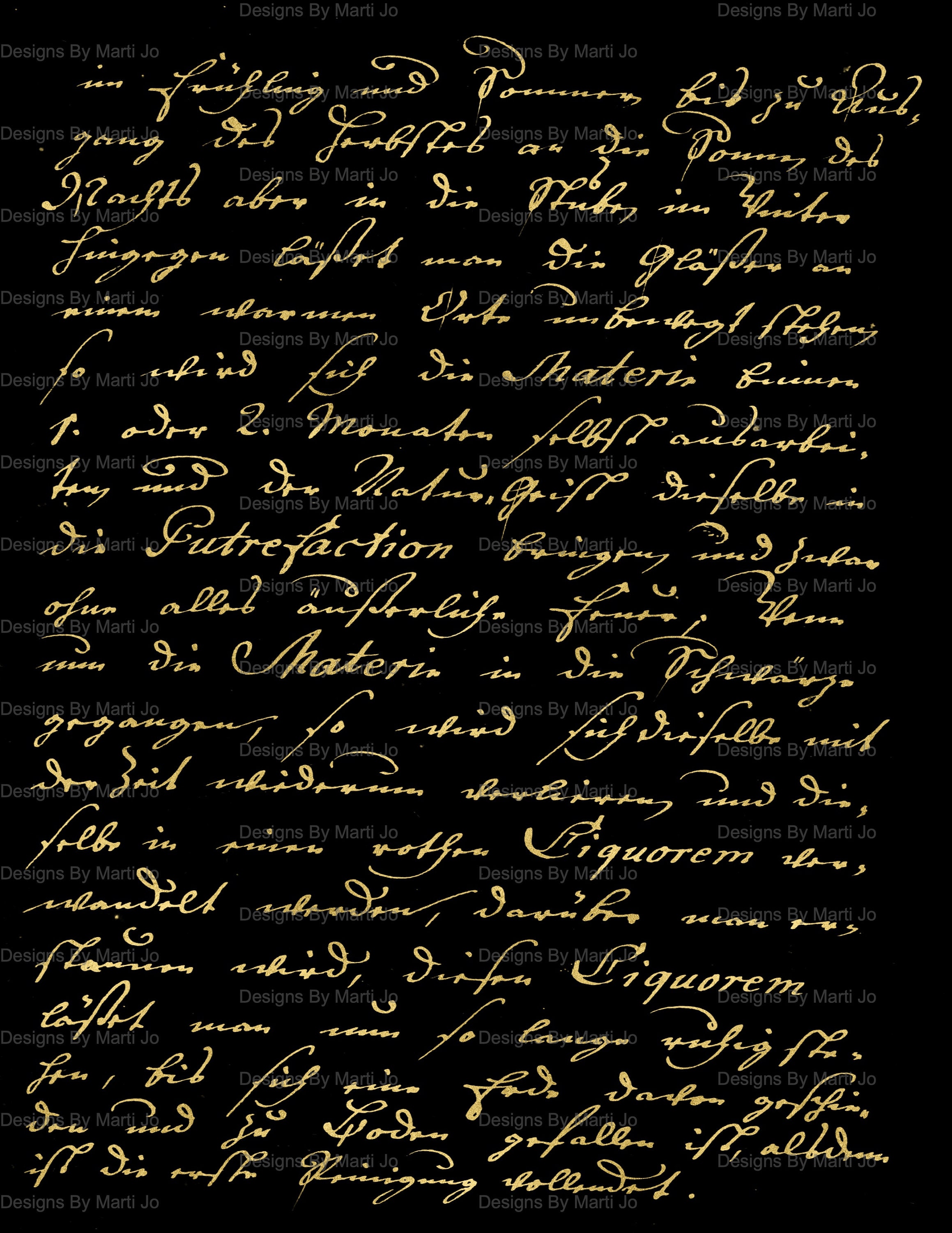 Old Handwriting Gold Overlays Set 1 5 Vintage Transparent - Etsy