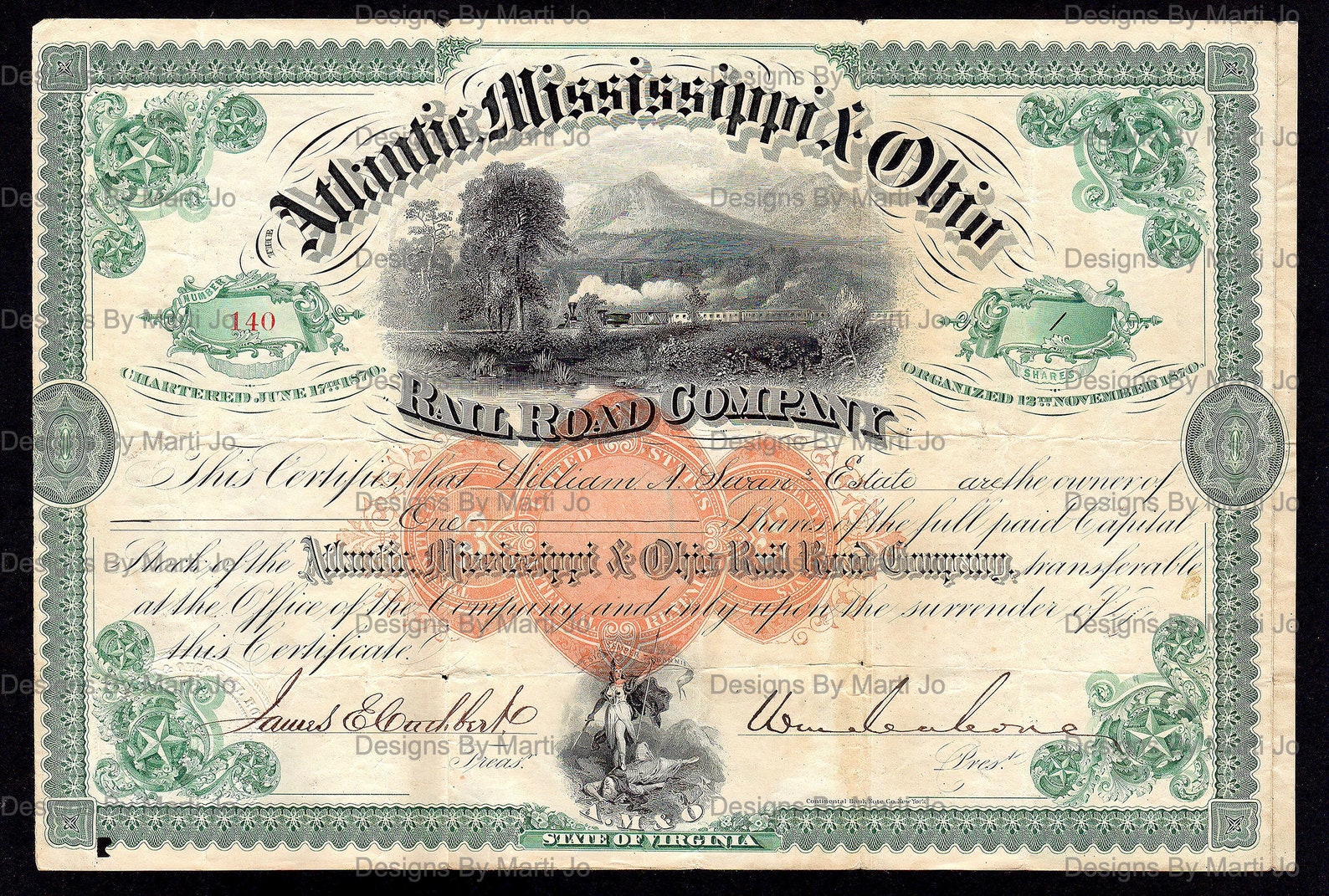 Vintage Railroad Stock Certificates Set 1 25 Antique Train - Etsy