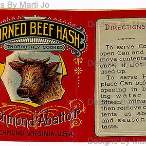 Vintage Food Labels Kit 4 | 50 Digital Antique Food Labels JPG Files ...