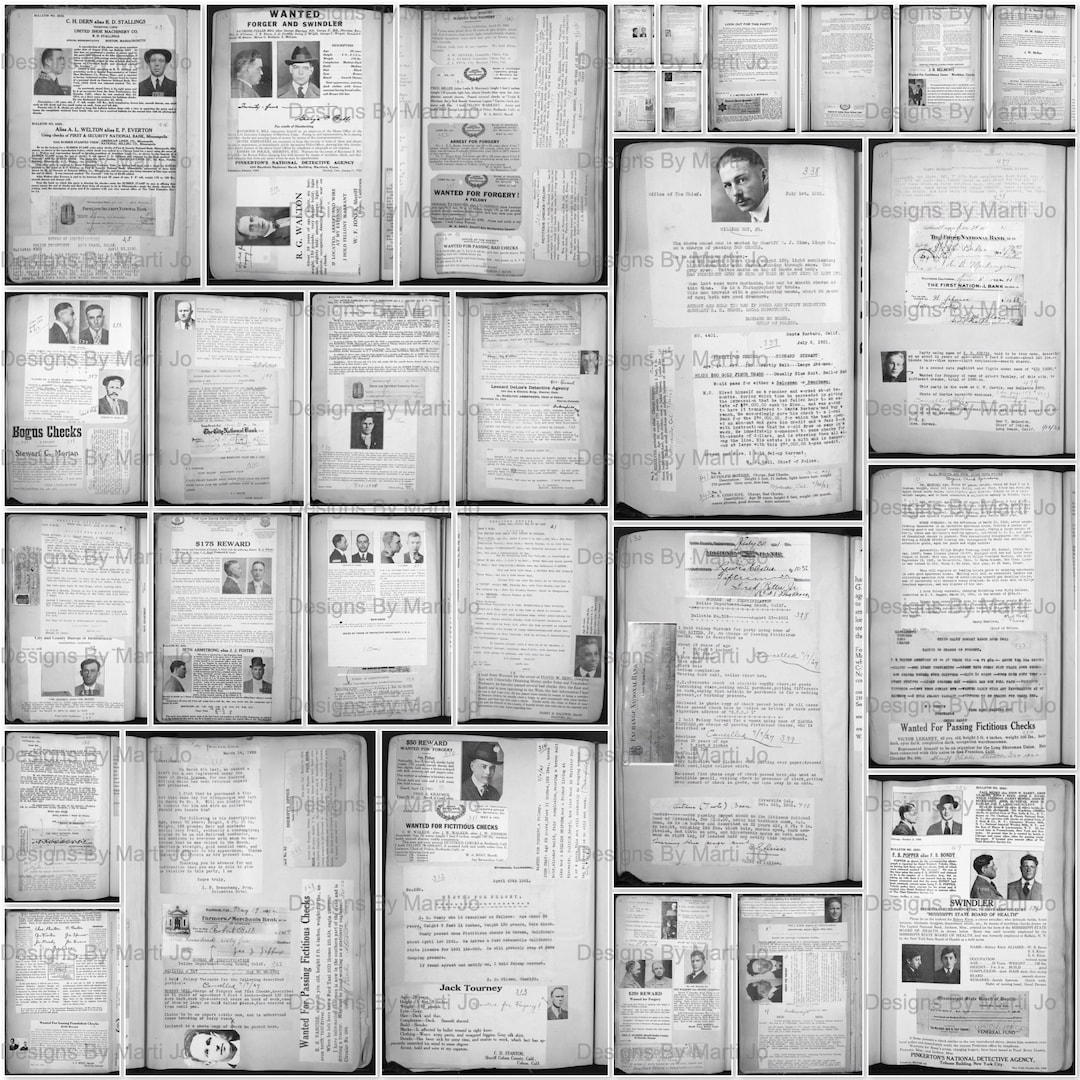 30 Police True Crime Scrapbook JPG Pages | 1920 Crime Junkie Journal ...