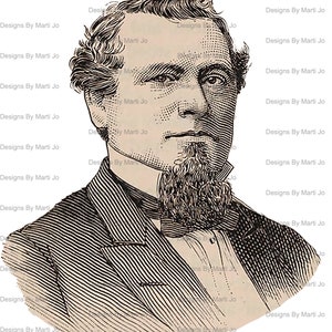 Vintage Men's Portraits | 25 Individual Engravings | 2 Different PNG ...
