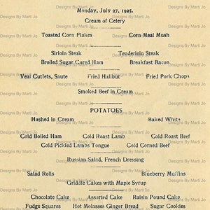 Vintage 1920s Restaurant Menus Bundle | Printable Ephemera Pack ...
