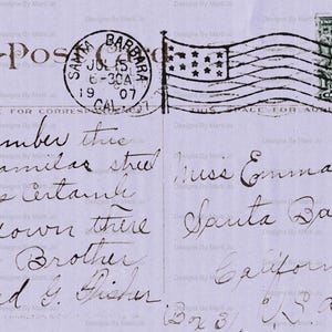 Vintage Postcards PNG Overlays | 20 Printable Antique Postcards With ...