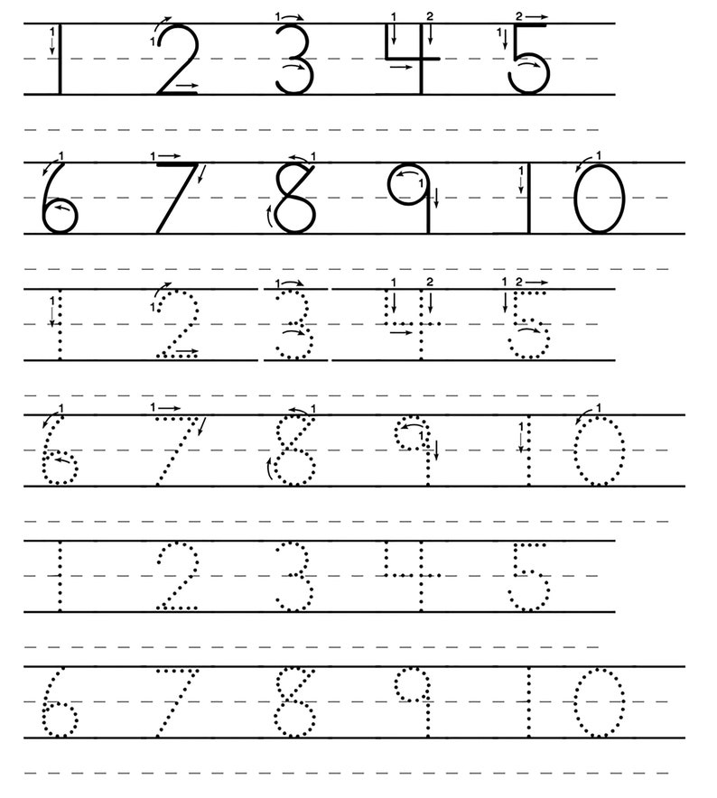 Cursive Writing Practice Tracing Pages Printable Cursive - Etsy