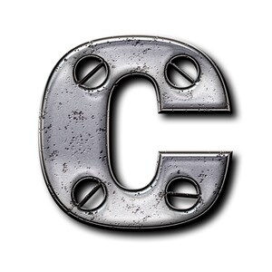 Metal Plate Letters Digital Clipart | Printable Distressed Chrome Metal ...