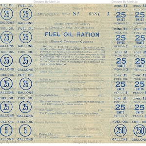 Vintage World War 2 Ration Book Clipart | 50 Printable Ration Stamps ...