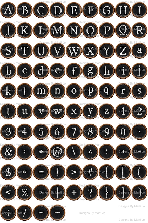 Typewriter Keys Clipart