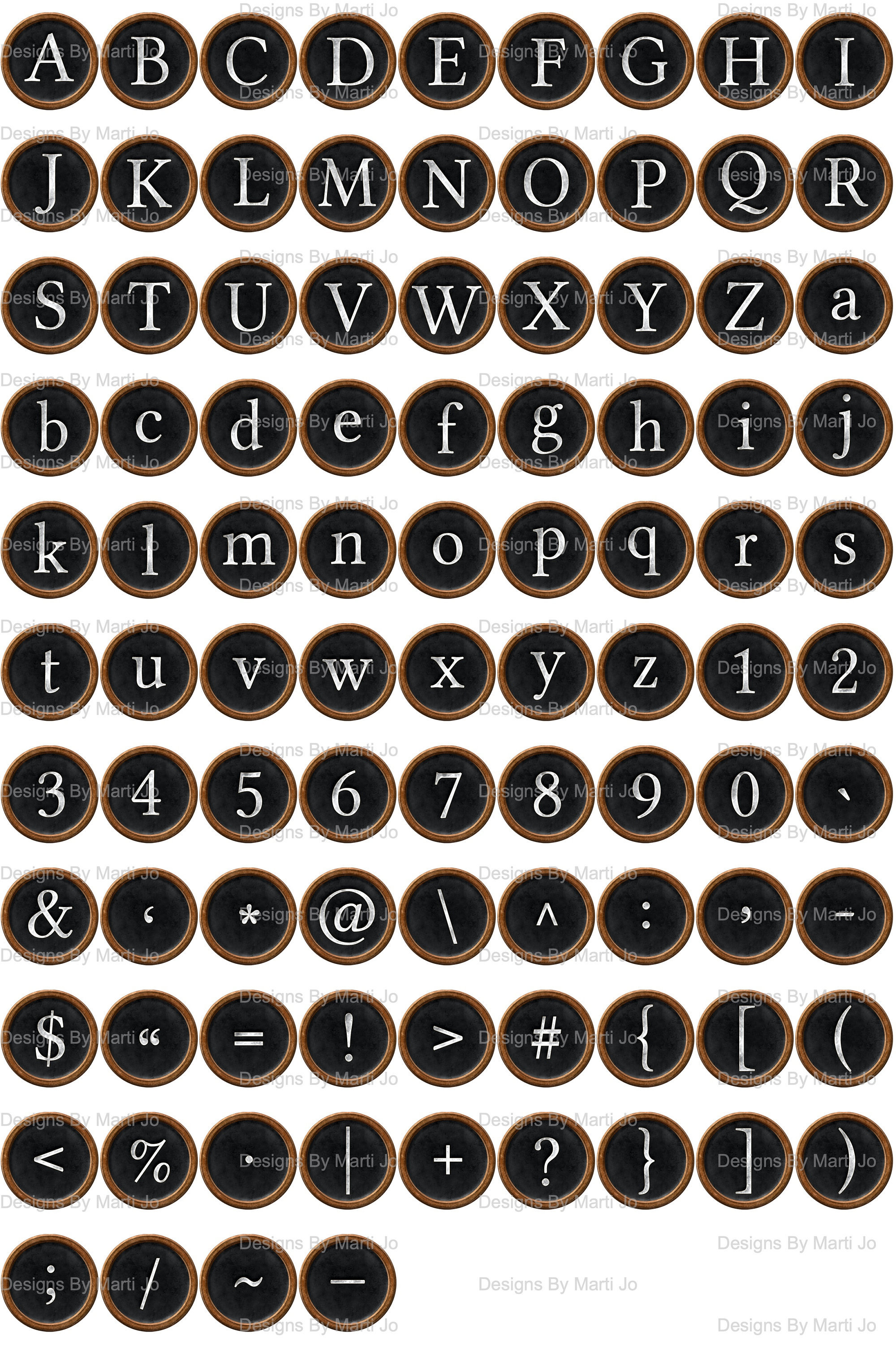 Typewriter Keys Font