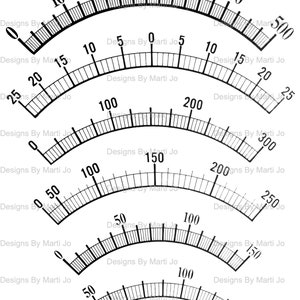 Printable Vintage Analog Gauge Markings | Antique Vintage Meter JPG and ...