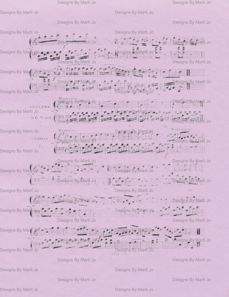 Old Sheet Music Overlays Set 1 10 Vintage Transparent - Etsy