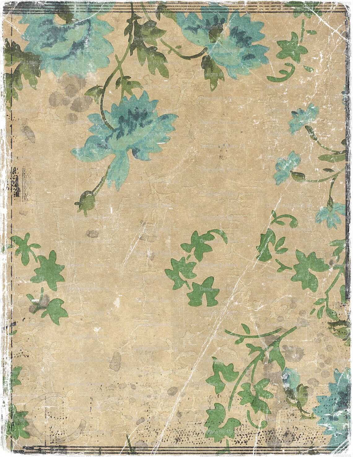 Printable Shabby Chic Wallpaper Patterns Set 2 12 Distressed - Etsy