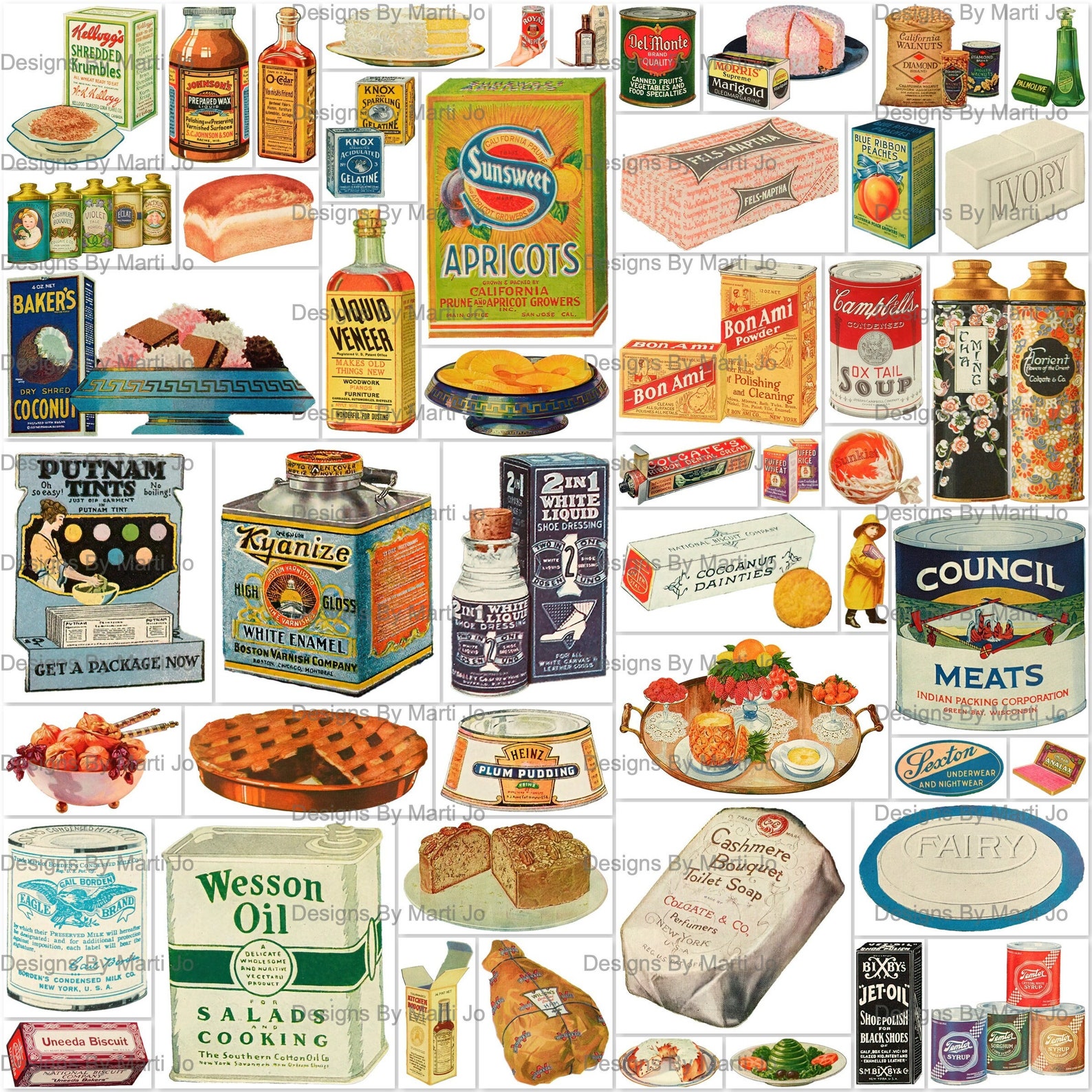 50 Vintage Advertisement Clipart PNG Files Set 3 | Antique Magazine Ads ...