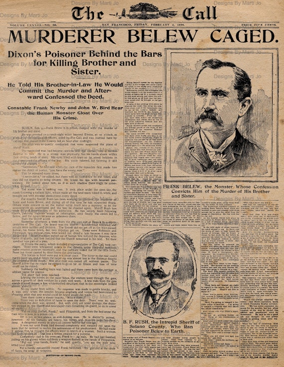 Old Newspaper Front Cover