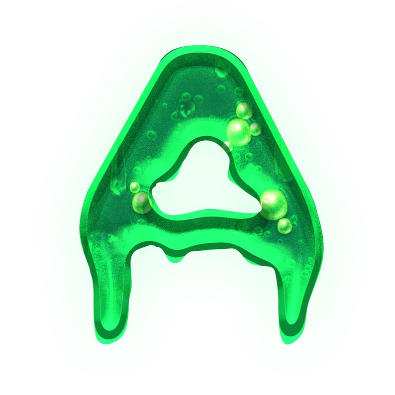 Green Slime Letters Printable Slimy Letters Digital - Etsy Canada