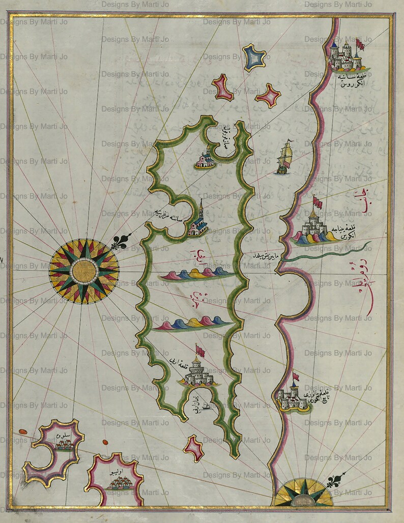 Vintage Hand Drawn Colored Maps 20 Printable Antique Map JPG - Etsy