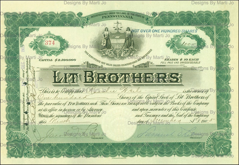 Vintage Stock Certificates Set 3 Vintage Financial Documents | Etsy