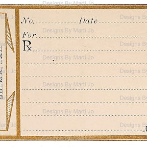 Vintage Pharmacy Prescription Labels | 30 Digital Blank Vintage ...