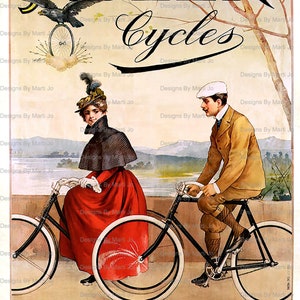 Vintage Bicycle Advertisement Poster Set | 45 Vintage Biking Posters ...