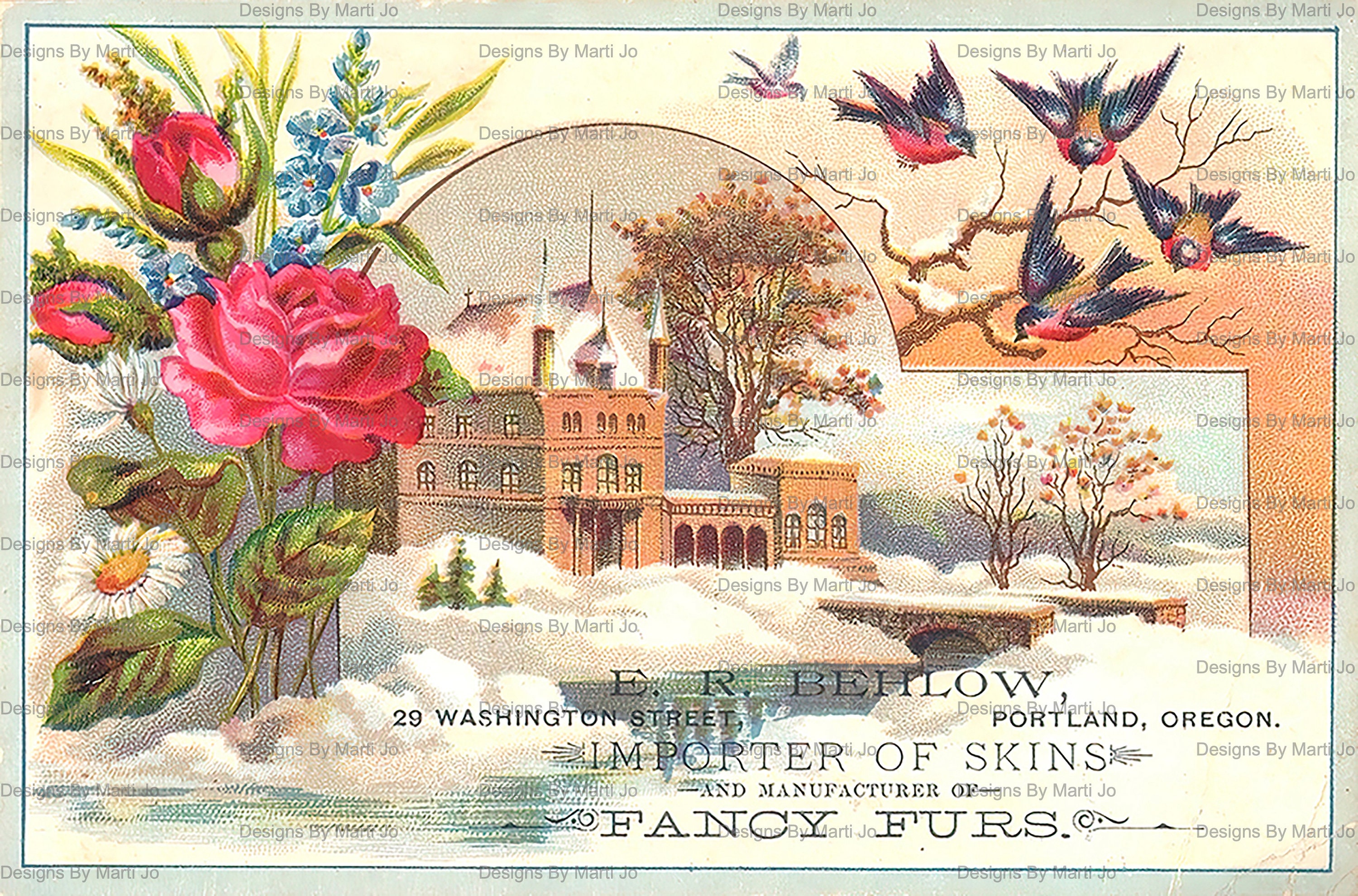 50 Vintage Business Cards Printable Antique JPG Business - Etsy